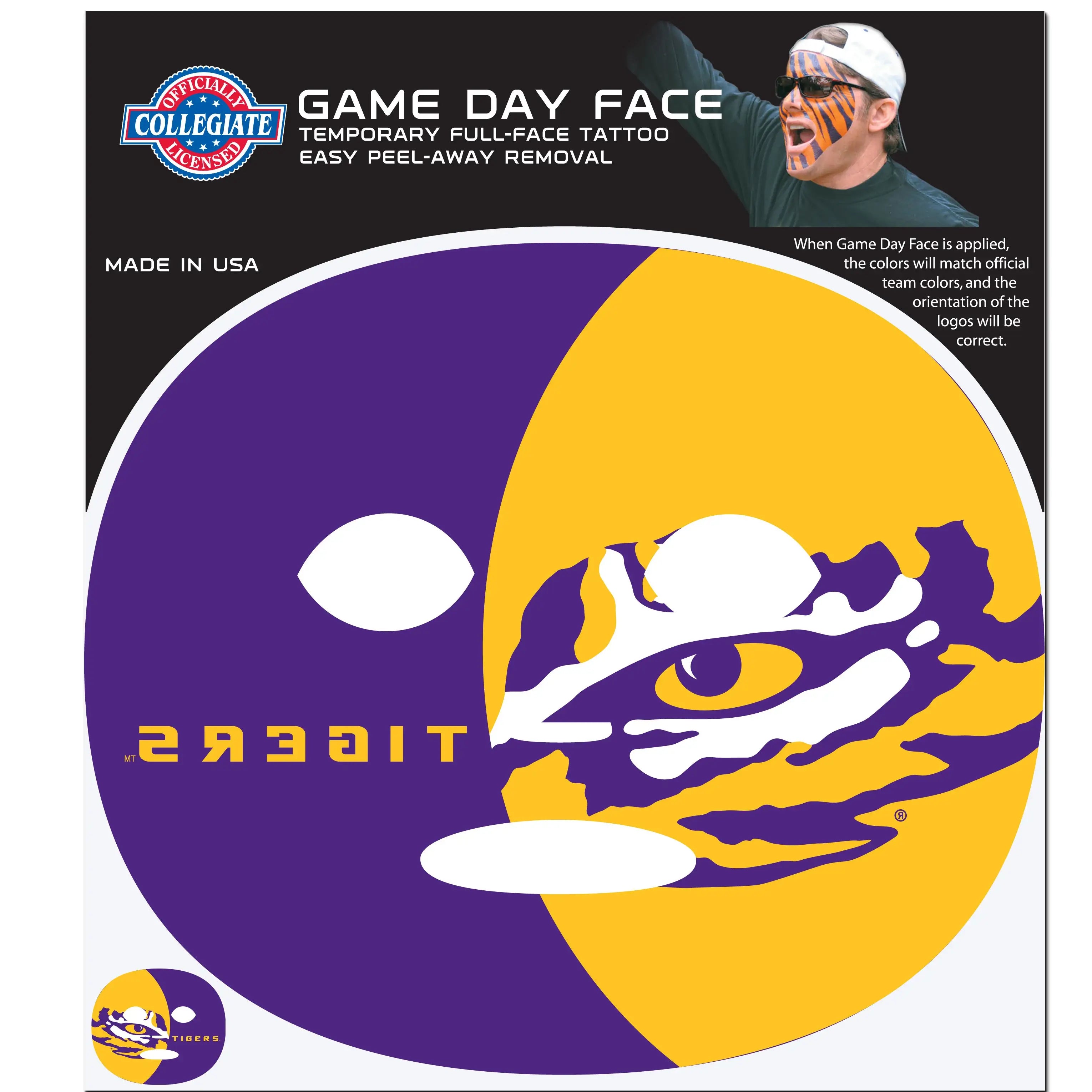 LSU Tigers Game Face Temporary Tattoo – Flyclothing LLC