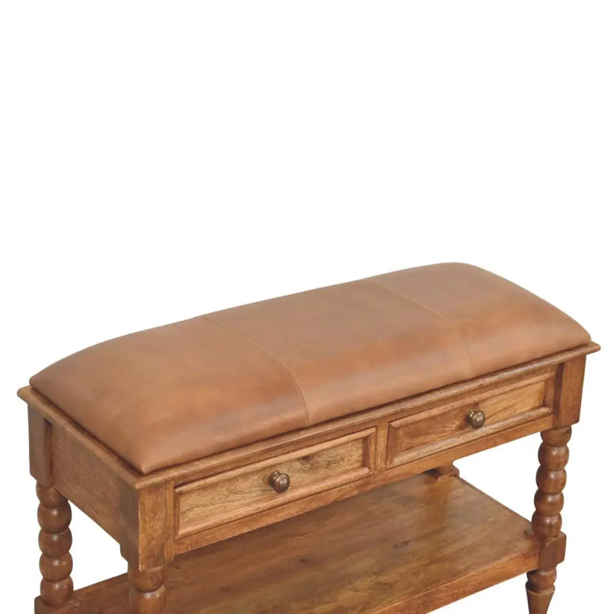 Leather Spindle Bench – Flyclothing LLC