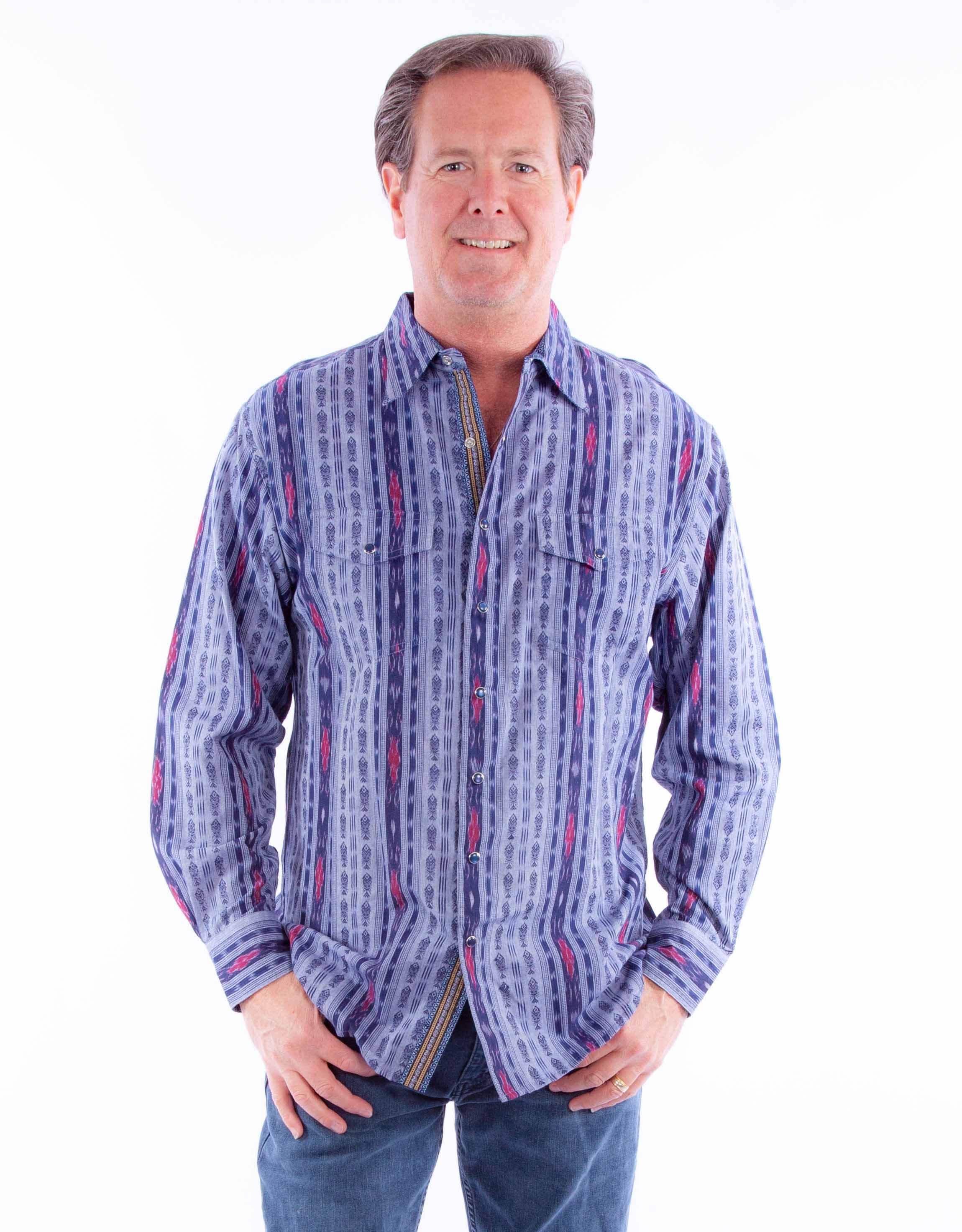 Scully Leather blue signature shirt - Flyclothing LLC