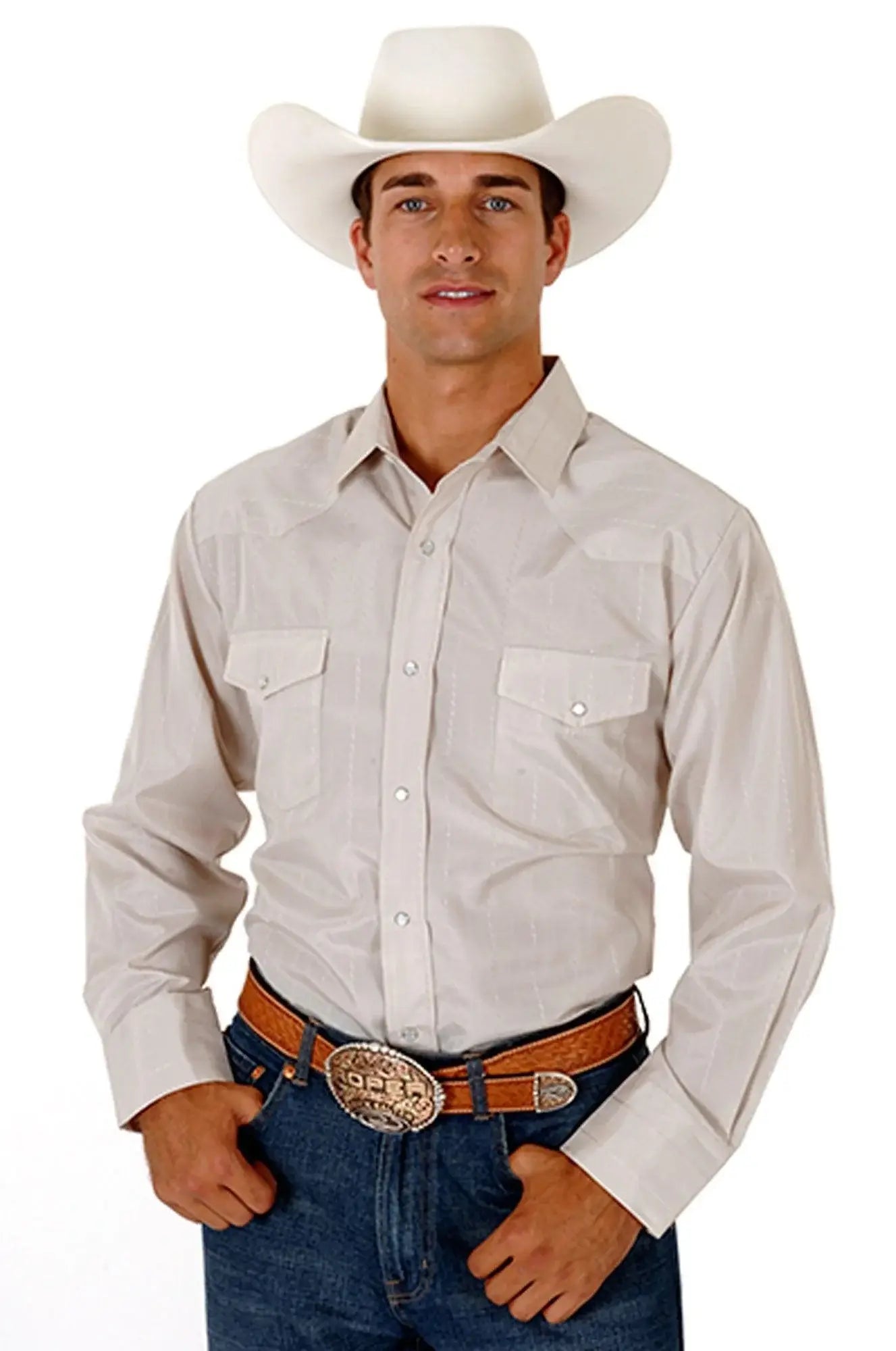 ROPER MENS TAN TONE ON TONE LONG SLEEVE SNAP WESTERN SHIRT ...