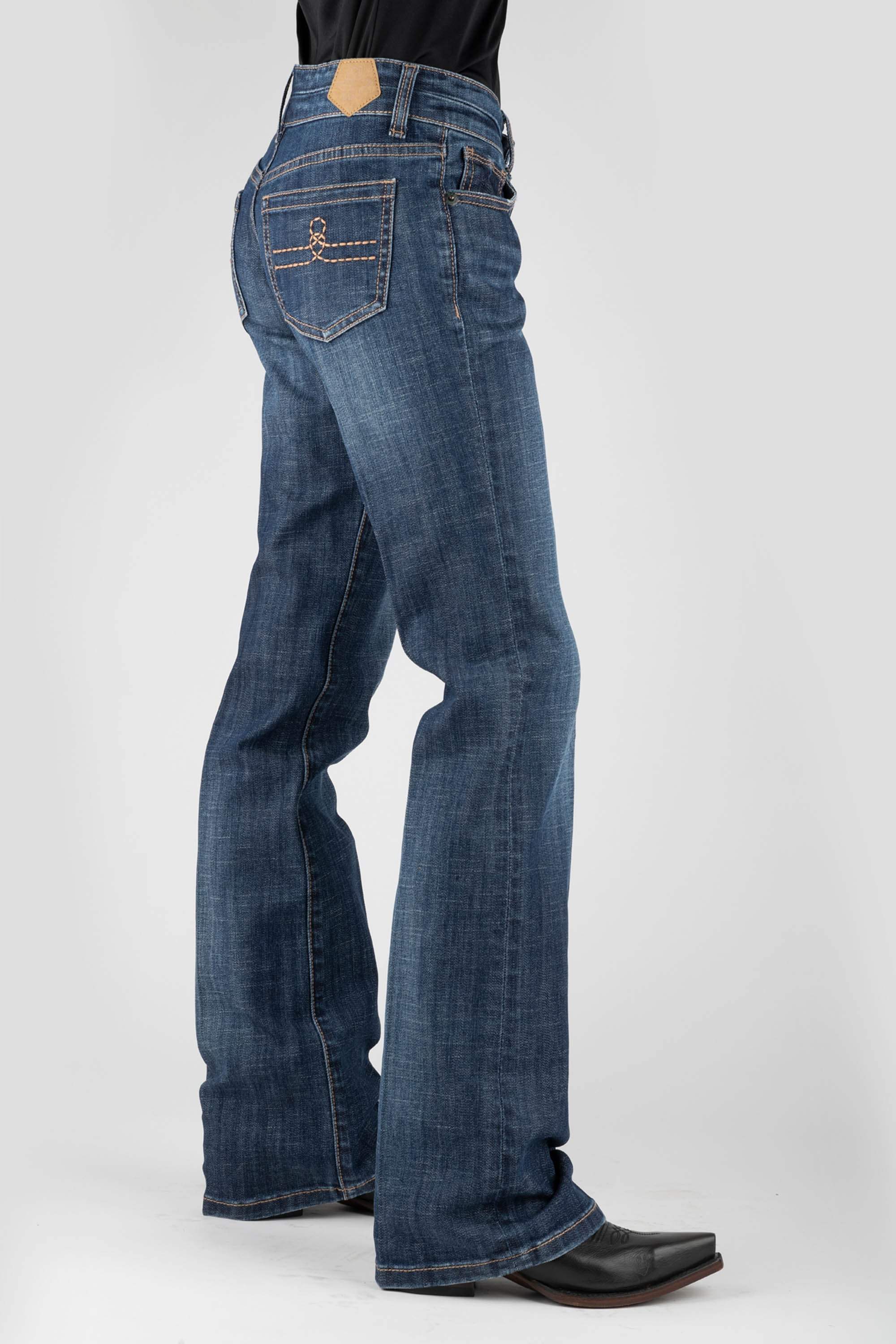 Tin Haul WOMENS DOUBLE X LOOP EMBROIDERY ON BACK POCKET JEANS ...