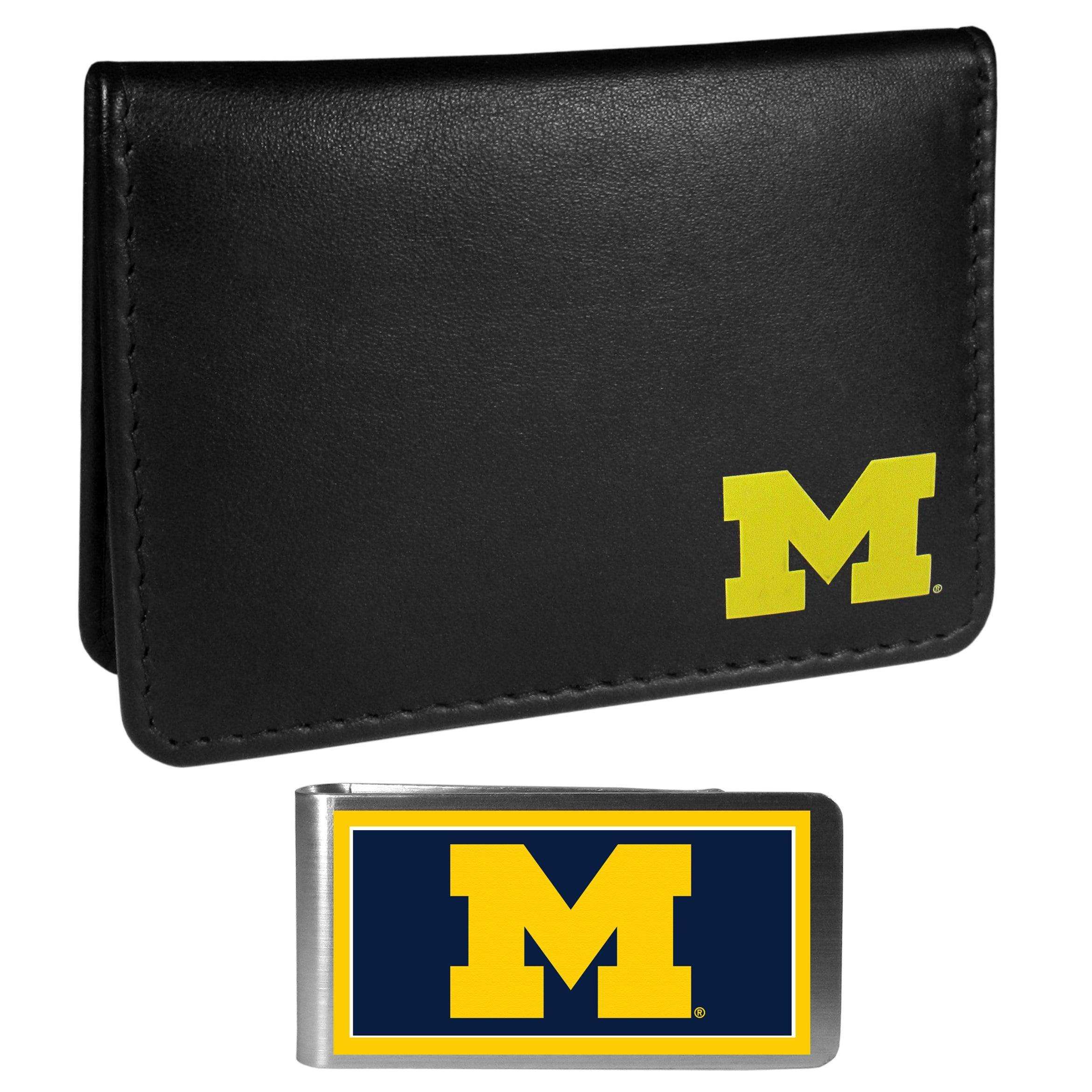 Michigan Wolverines Weekend Bi-fold Wallet & Color Money Clip ...