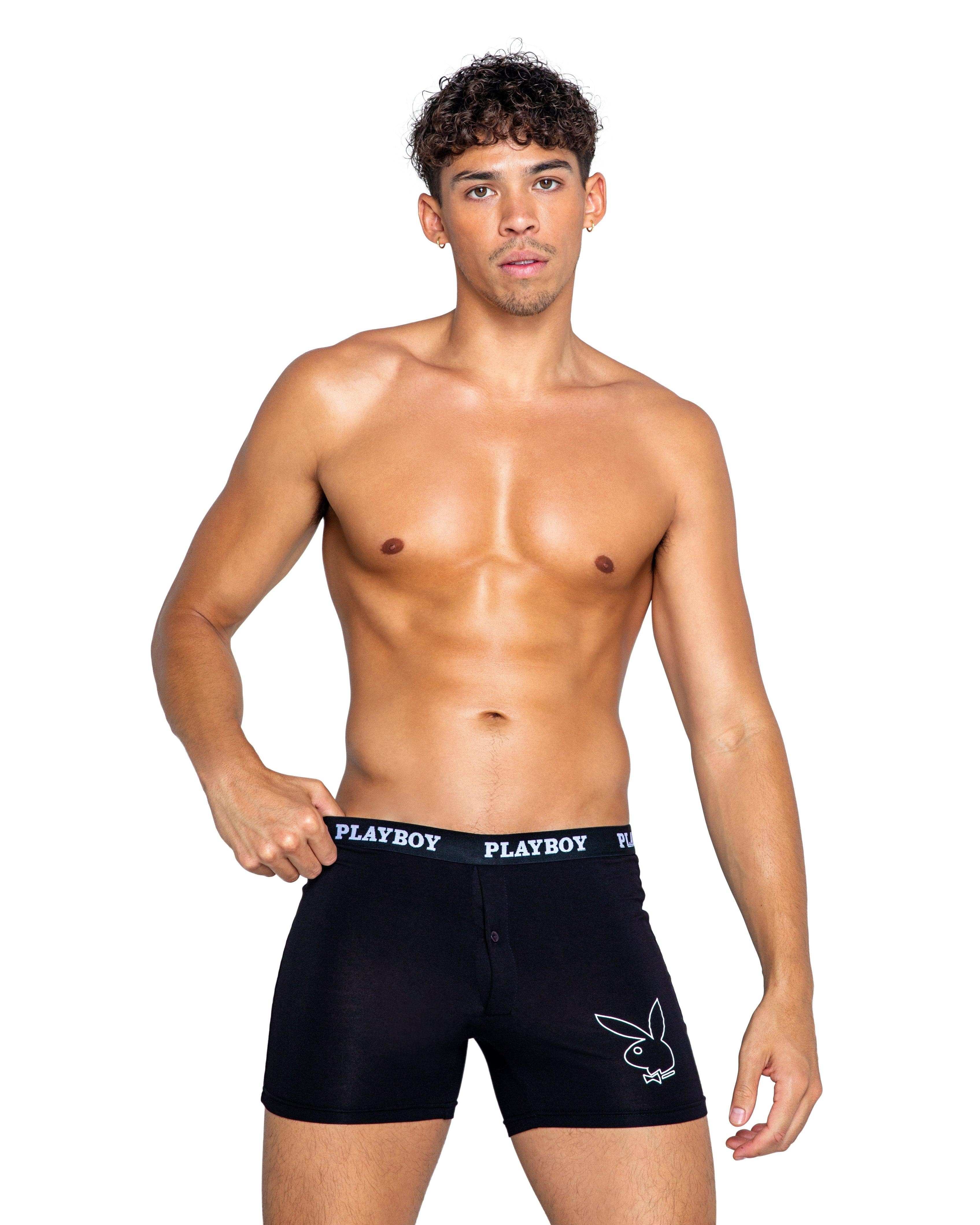 Playboy Mens Tuxedo Modal Classic Boxer Briefs - Flyclothing LLC